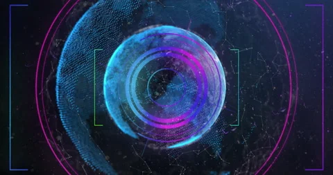 Animation of scope scanning with globe o... | Stock Video | Pond5