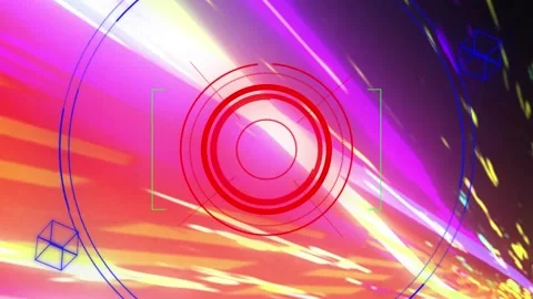 Animation of scope scanning, icons and d... | Stock Video | Pond5