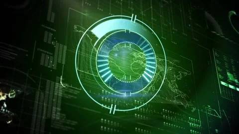 Animation of scope scanning over data pr... | Stock Video | Pond5