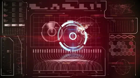 Animation of scope scanning over data pr... | Stock Video | Pond5