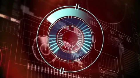 Animation of scope scanning over data pr... | Stock Video | Pond5