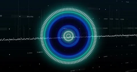 Animation of scope scanning over data pr... | Stock Video | Pond5