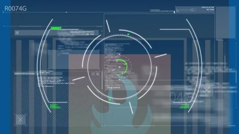 Animation of scope scanning over data pr... | Stock Video | Pond5