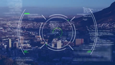 Animation of scope scanning over data pr... | Stock Video | Pond5