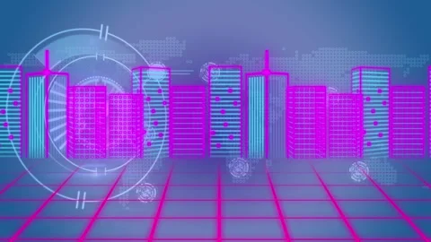 Animation of scope scanning over digital... | Stock Video | Pond5