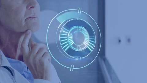 Animation of scope scanning over doctor ... | Stock Video | Pond5