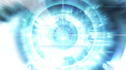 Animation of scope scanning over eye of ... | Stock Video | Pond5
