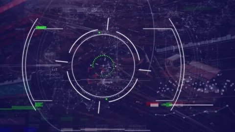 Animation of scope scanning over globe a... | Stock Video | Pond5