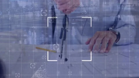 Animation of scope scanning over mid sec... | Stock Video | Pond5