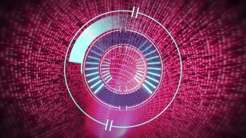 Animation of scope scanning over pink di... | Stock Video | Pond5