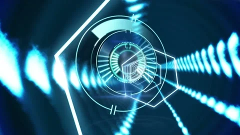 Animation of scope scanning over shapes | Stock Video | Pond5