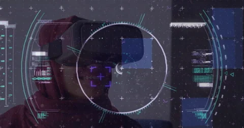 Animation of scope scanning over smiling... | Stock Video | Pond5