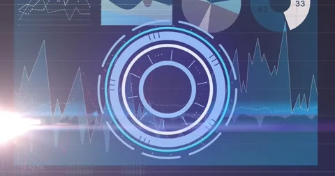 Animation of scope scanning over statist... | Stock Video | Pond5