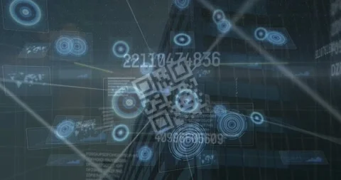 Animation of scope scanning with qr code... | Stock Video | Pond5