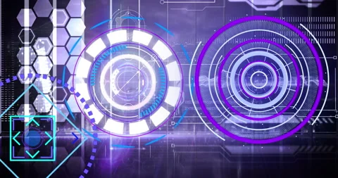 Animation of scopes scanning and data pr... | Stock Video | Pond5