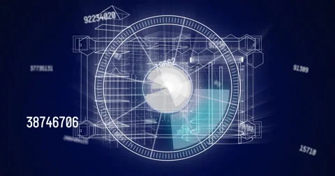 Animation of scopes scanning and data pr... | Stock Video | Pond5