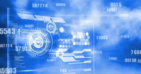 Animation of scopes scanning and data pr... | Stock Video | Pond5