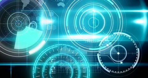 Animation of scopes scanning and data pr... | Stock Video | Pond5