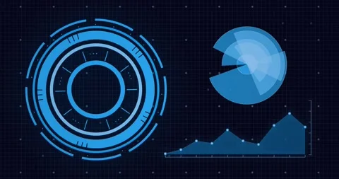 Animation of scopes scanning and statist... | Stock Video | Pond5