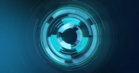 Animation of scopes scanning on blue bac... | Stock Video | Pond5