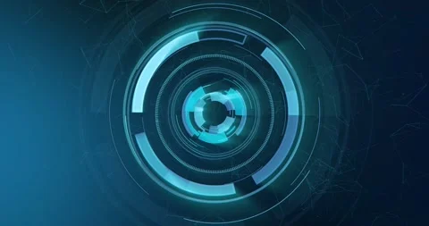 Animation of scopes scanning on blue bac... | Stock Video | Pond5