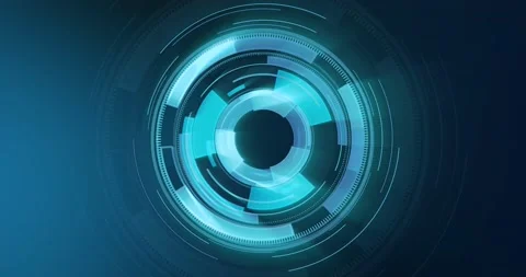 Animation of scopes scanning on blue bac... | Stock Video | Pond5