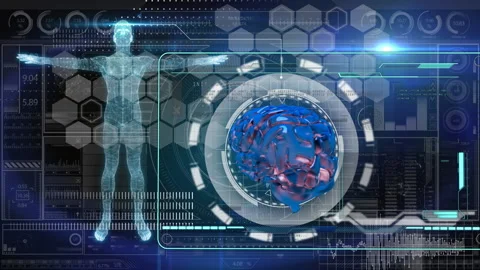 Animation of scopes scanning, human body... | Stock Video | Pond5