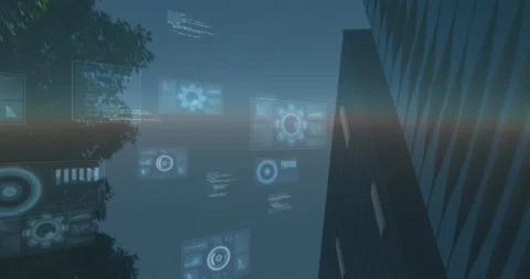 Animation of scopes scanning over digita... | Stock Video | Pond5