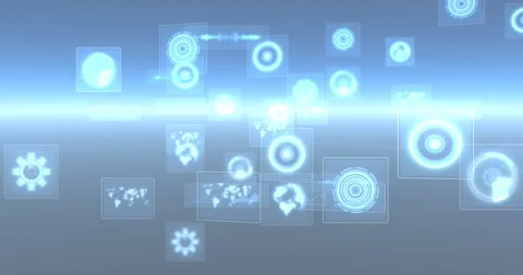 Animation of scopes scanning, world map,... | Stock Video | Pond5