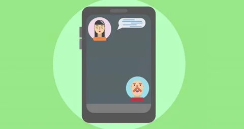 Animation of screen with messaging chats... | Stock Video | Pond5