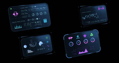 Animation of screens with banking data o... | Stock Video | Pond5