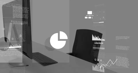 Animation of screens with data processin... | Stock Video | Pond5