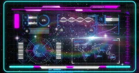 Animation of screens with data processin... | Stock Video | Pond5