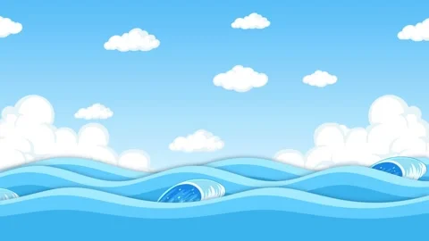 Animation of Seamless Looping Ocean Wave... | Stock Video | Pond5
