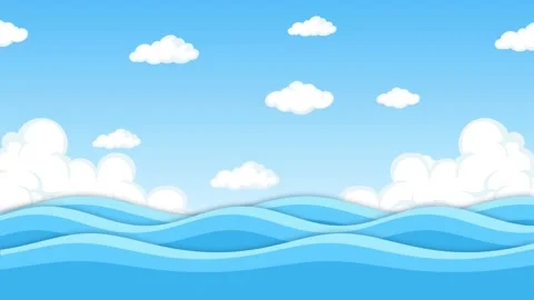 Animation of Seamless Looping Ocean Wave... | Stock Video | Pond5