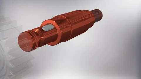 Animation of a shaft hub connection with... | Stock Video | Pond5