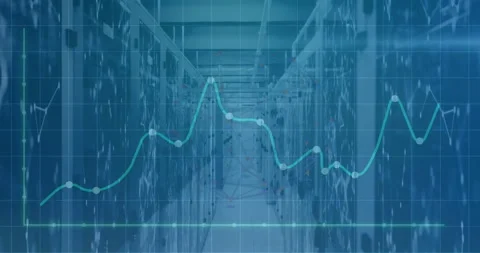 Animation of shapes and diagram over ser... | Stock Video | Pond5