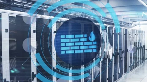 Animation of shapes and firewall in circ... | Stock Video | Pond5