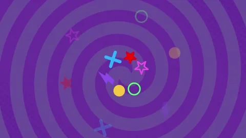 Animation of shapes and purple circles m... | Stock Video | Pond5