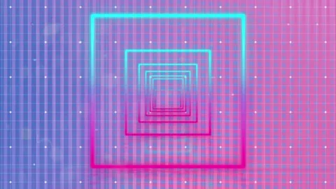 Animation of shapes moving on blue backg... | Stock Video | Pond5