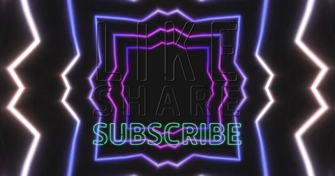 Animation of like, share, subscribe over... | Stock Video | Pond5