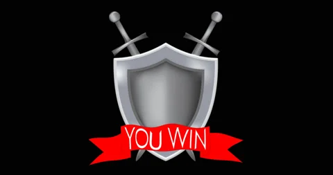 Animation of shield and swords appearanc... | Stock Video | Pond5