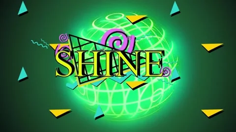 Animation of shine text and shapes with ... | Stock Video | Pond5