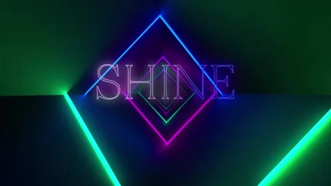 Animation of shine text over glowing rho... | Stock Video | Pond5