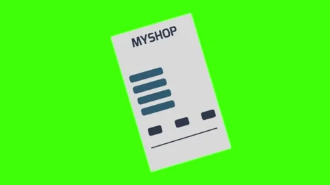 Animation of a shopping list icon on a g... | Stock Video | Pond5