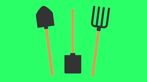 Animation shovel on green screen. | Stock Video | Pond5