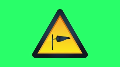 Animation show wind direction sign on gr... | Stock Video | Pond5