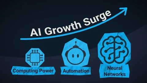 Animation Showing AI Growth Surge | Stock Video | Pond5