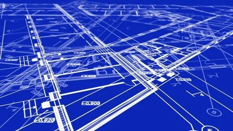 animation showing a Technical Drawing of... | Stock Video | Pond5