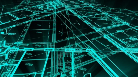 animation showing a Technical Drawing of... | Stock Video | Pond5